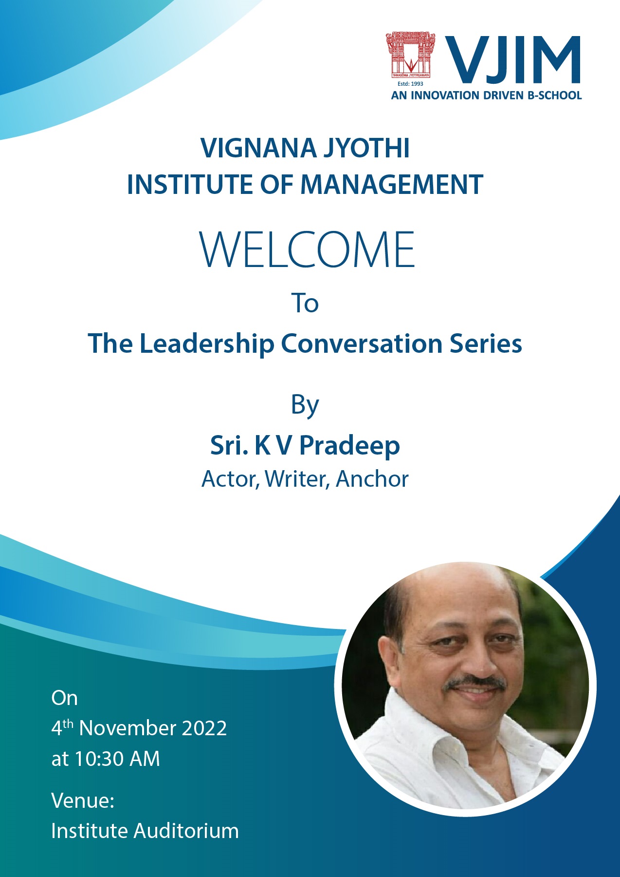 Leadership Conversation Series - 2 - Vignana Jyothi Institute Of Management (VJIM) :: Top PGDM ...